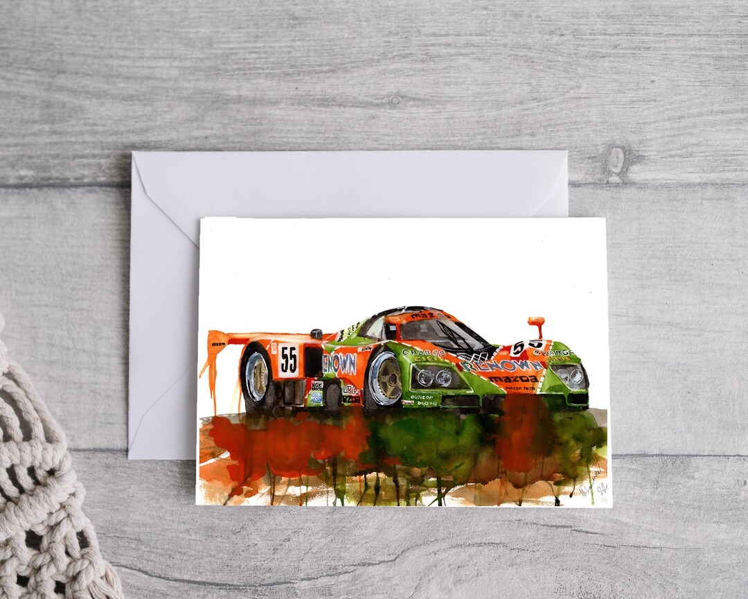 Racing Car Greetings Card, Printable Digital Download - Etsy