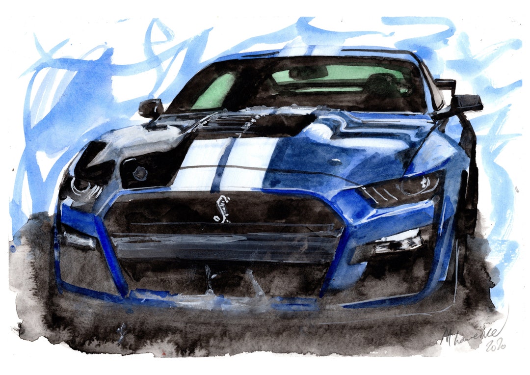 Painting of a Ford Mustang Shellimited Print by GT500 Limited Print ...