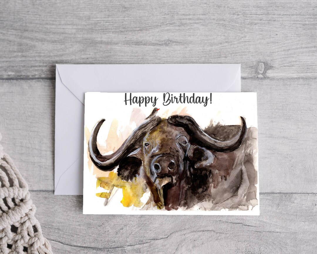 Buffalo Birthday Card, Printable Digital Download - Etsy