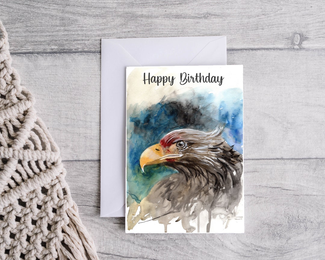 Eagle Birthday Card, Printable Digital Download - Etsy