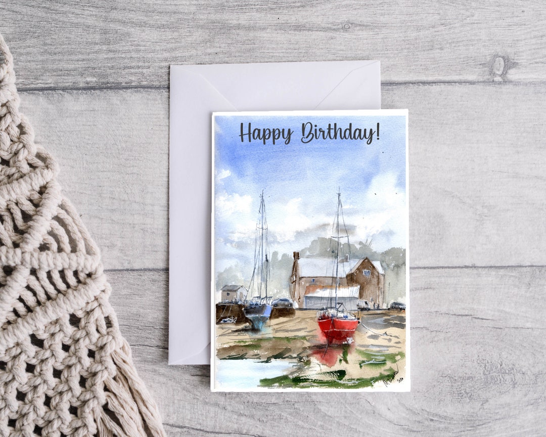 Sailing Boat Birthday Card, Printable Digital Download - Etsy