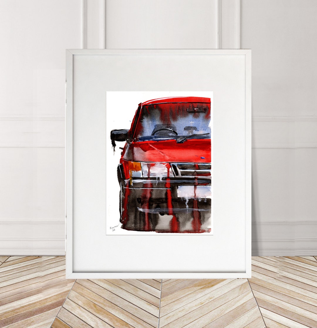 Saab 900 Print. Saab 900 Poster. Gifts for Him. Hand Painted Art ...