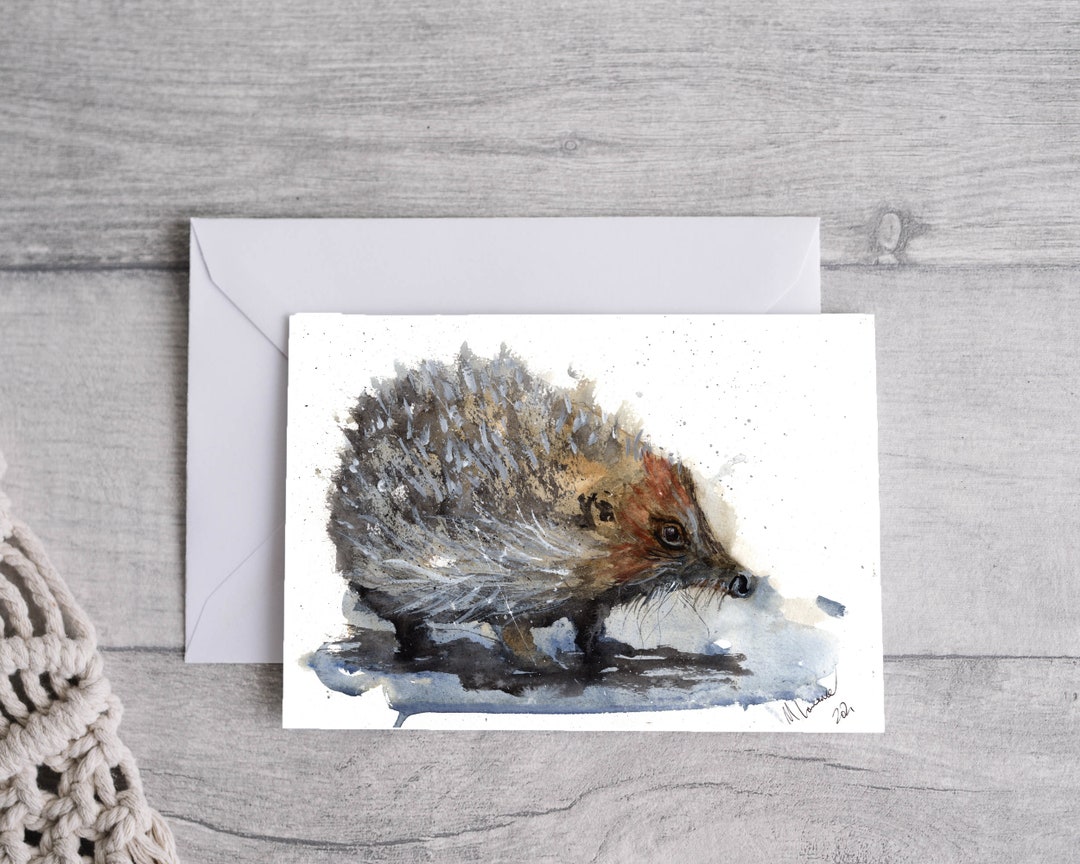 Hedgehog Greetings Card, Printable Digital Download - Etsy