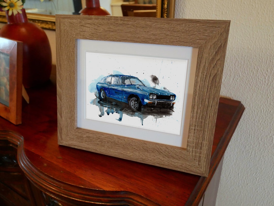 Hand Painted Ford Capri Mk1 Print. Unique Capri Mk1 Poster. Limited ...