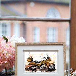 Painting of a Honda Goldwing 1200 Limited Print Motorcycle Bike. - Etsy