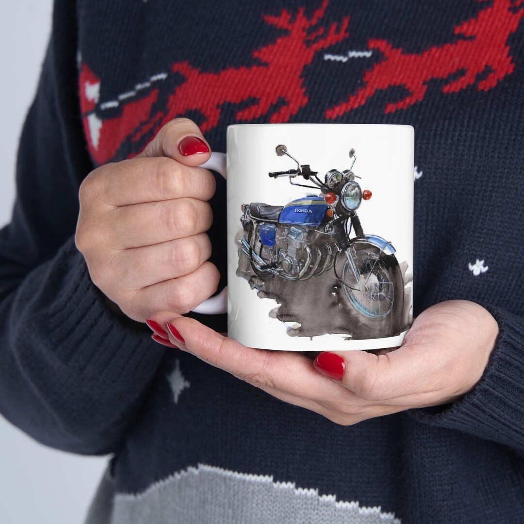 Honda CB750 Ceramic Motorcycle Mug Original Hand-painted Art - Etsy