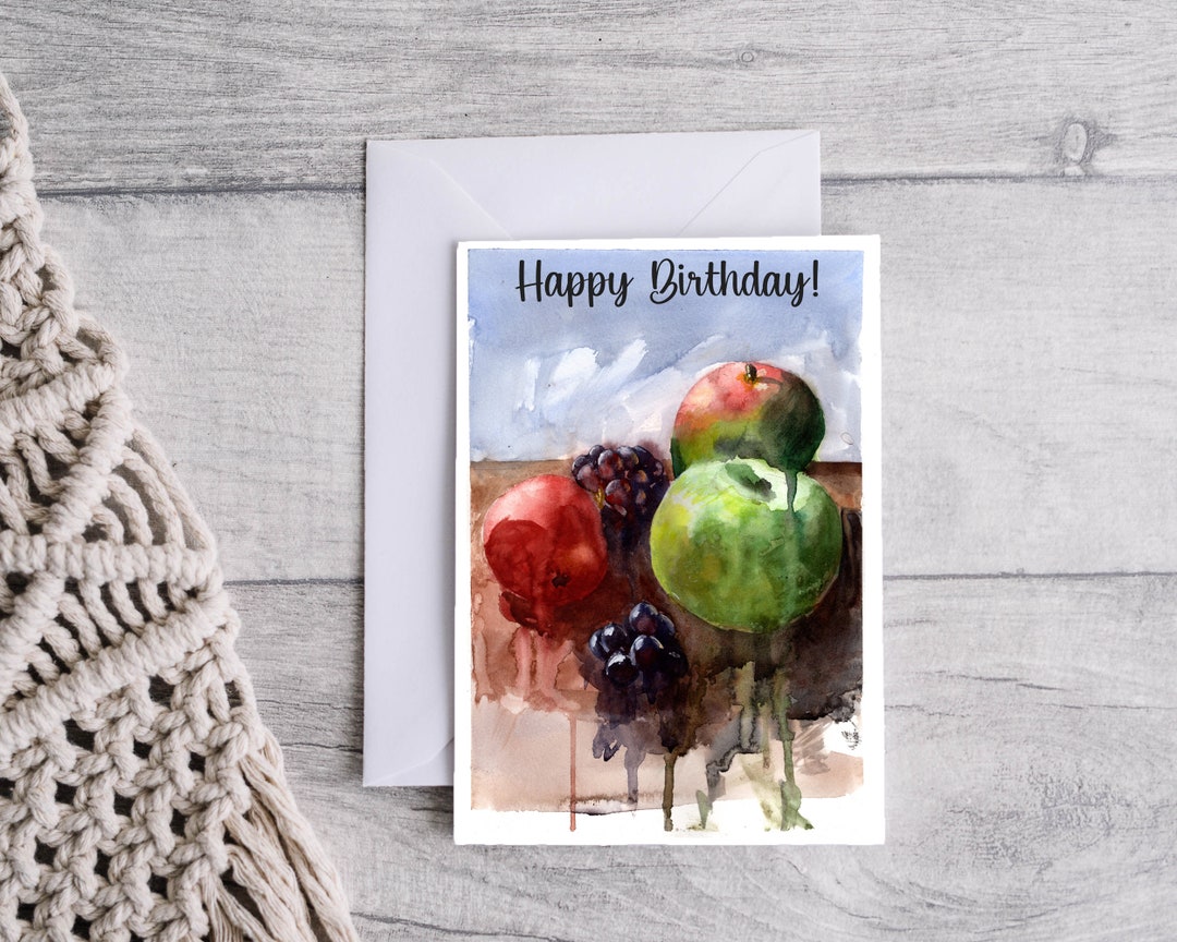 Fruit Birthday Card, Printable Digital Download - Etsy