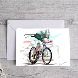Cyclist Cycling Greetings Card, Printable Digital Download - Etsy