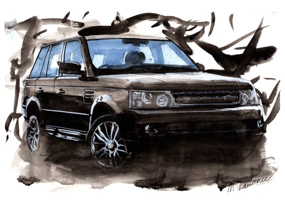 Painting of a Land Rover Range Rover Sport Limited Print | Etsy UK