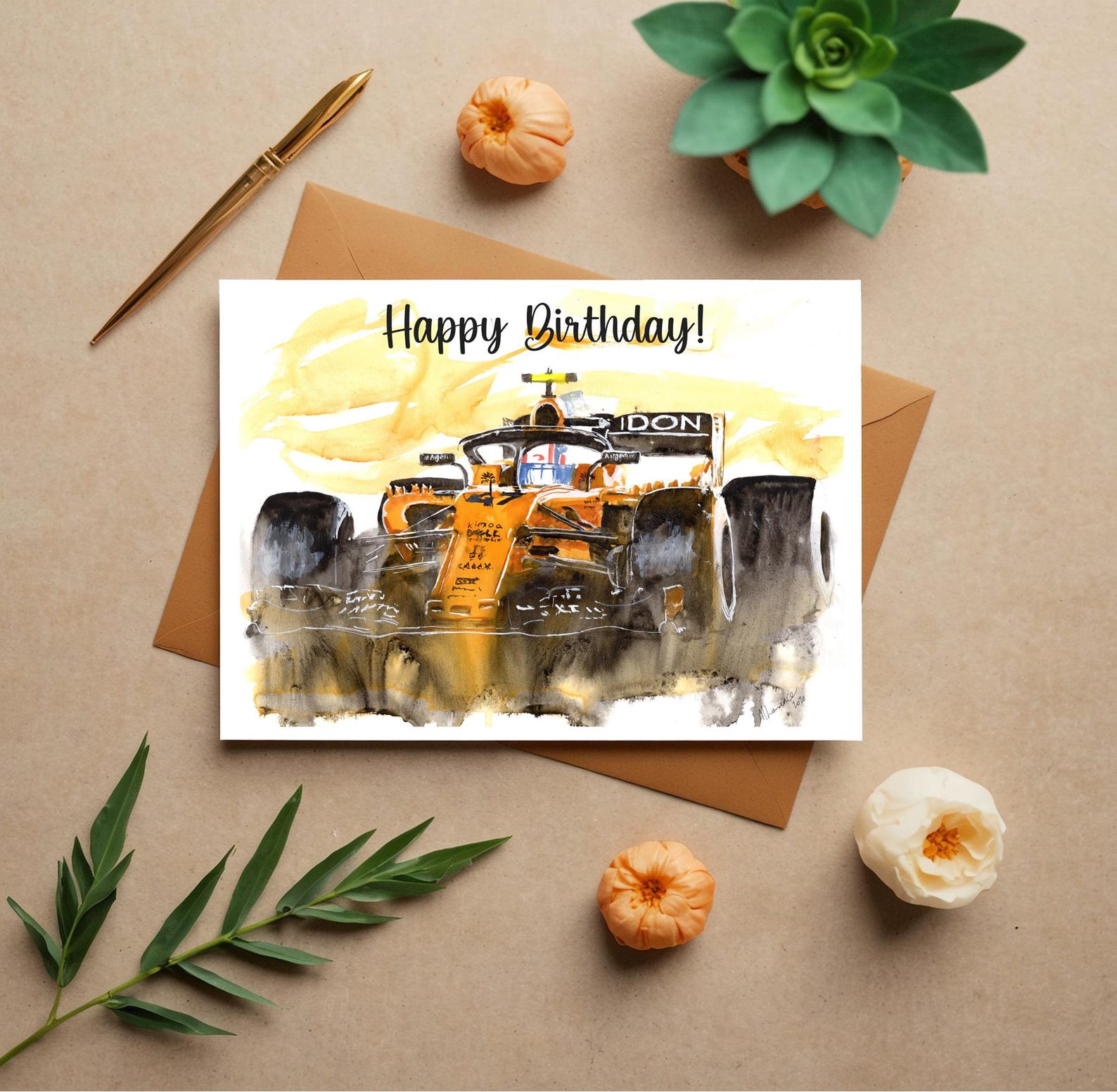 Formula One Birthday Card, Printable Digital Download - Etsy Canada