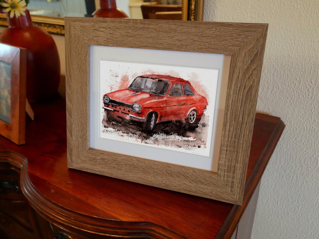 Ford Escort Mk1 Limited Edition Print. Car Gift, Wall Art for Car ...