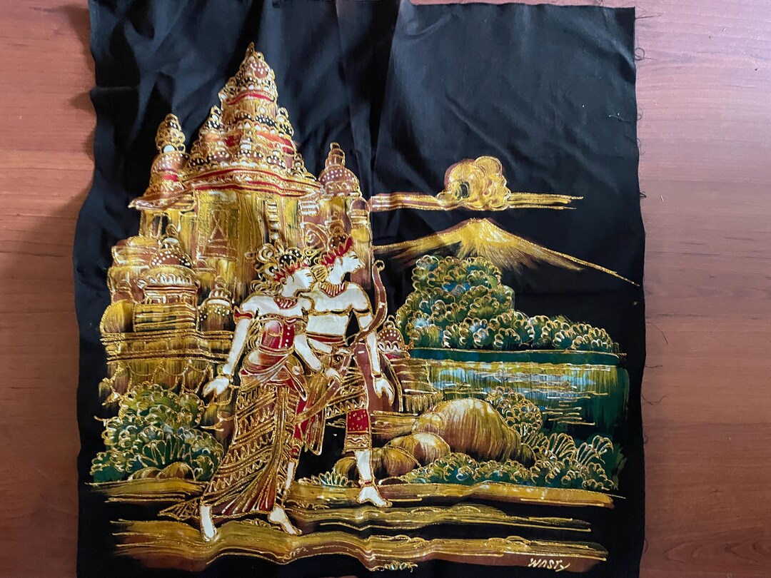 20x20/50x50cm Batik Painting Indonesia Batik Cloth Not Framed. Ramayana ...
