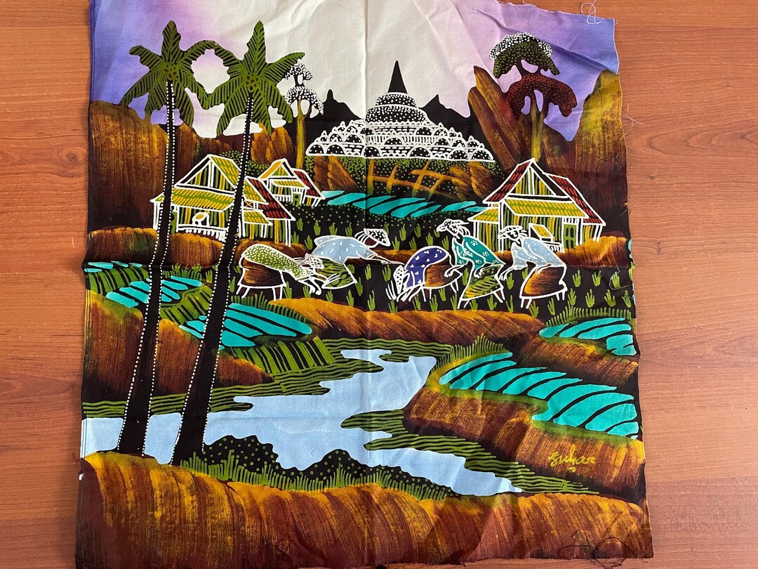 20x20"/50x50cm Batik Painting Indonesia - Batik Cloth Not Framed ...
