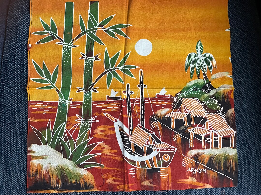 30x31cm Batik Painting Indonesia Batik Canvas Not Framed. - Etsy