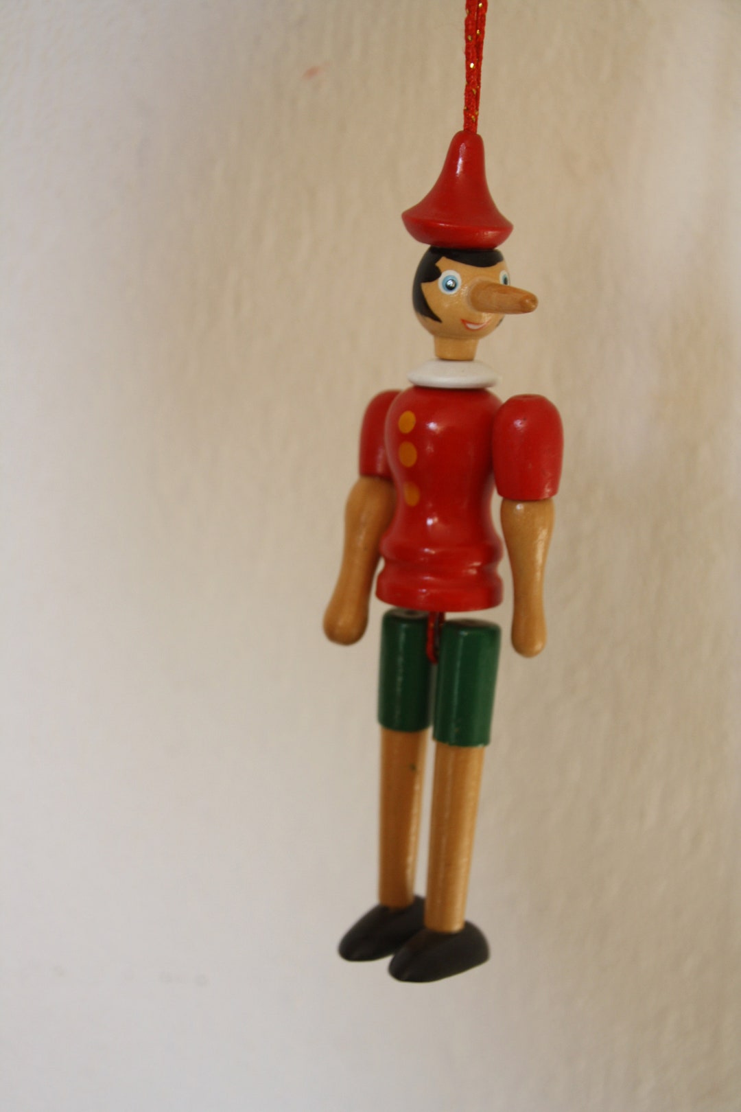 Hanging Pinocchio Doll With Movable Arms and Legs 15 Cm From Italy ...