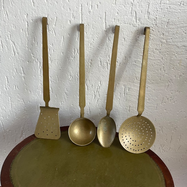 Antique Brass Spoon Rack - Etsy