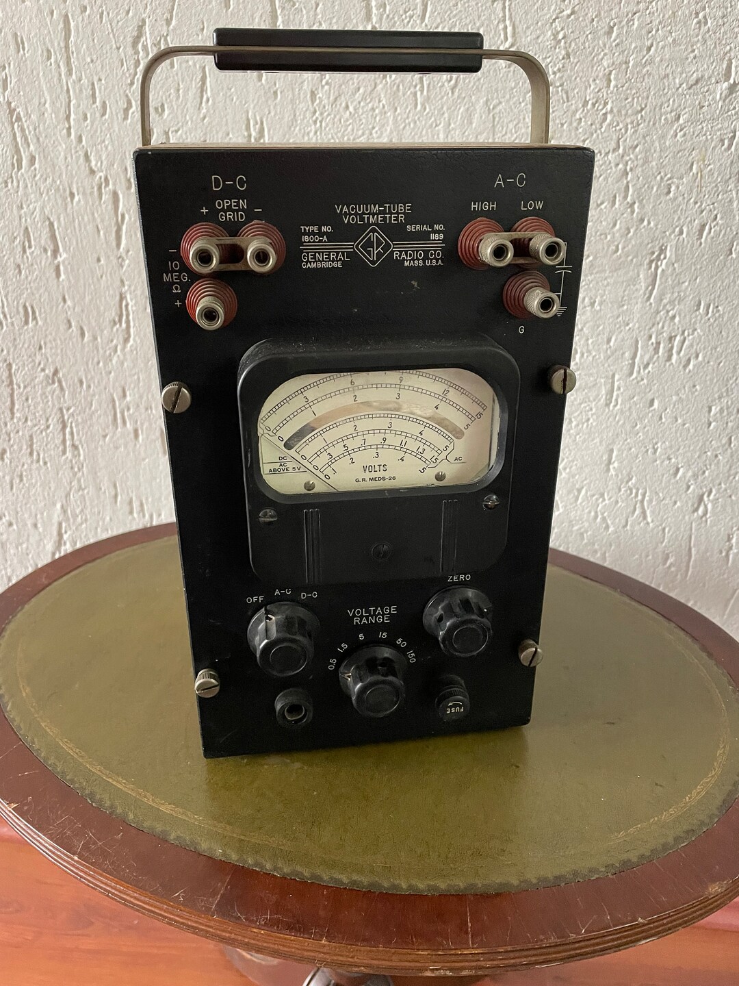 Antique Vacuum Tube Voltmeter Pre WW2 General Radio Co. cambridge Mass ...