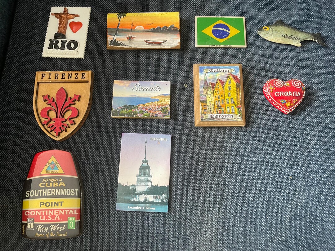 Fridge Magnets From Brazil Italy Croatia USA Kay West - Estonia Turkey ...