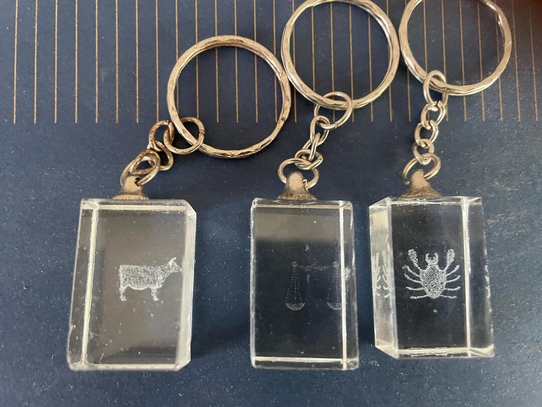 Zodiac Sign Hologram Keychains: Choose From Libra, Cancer or Aries ...
