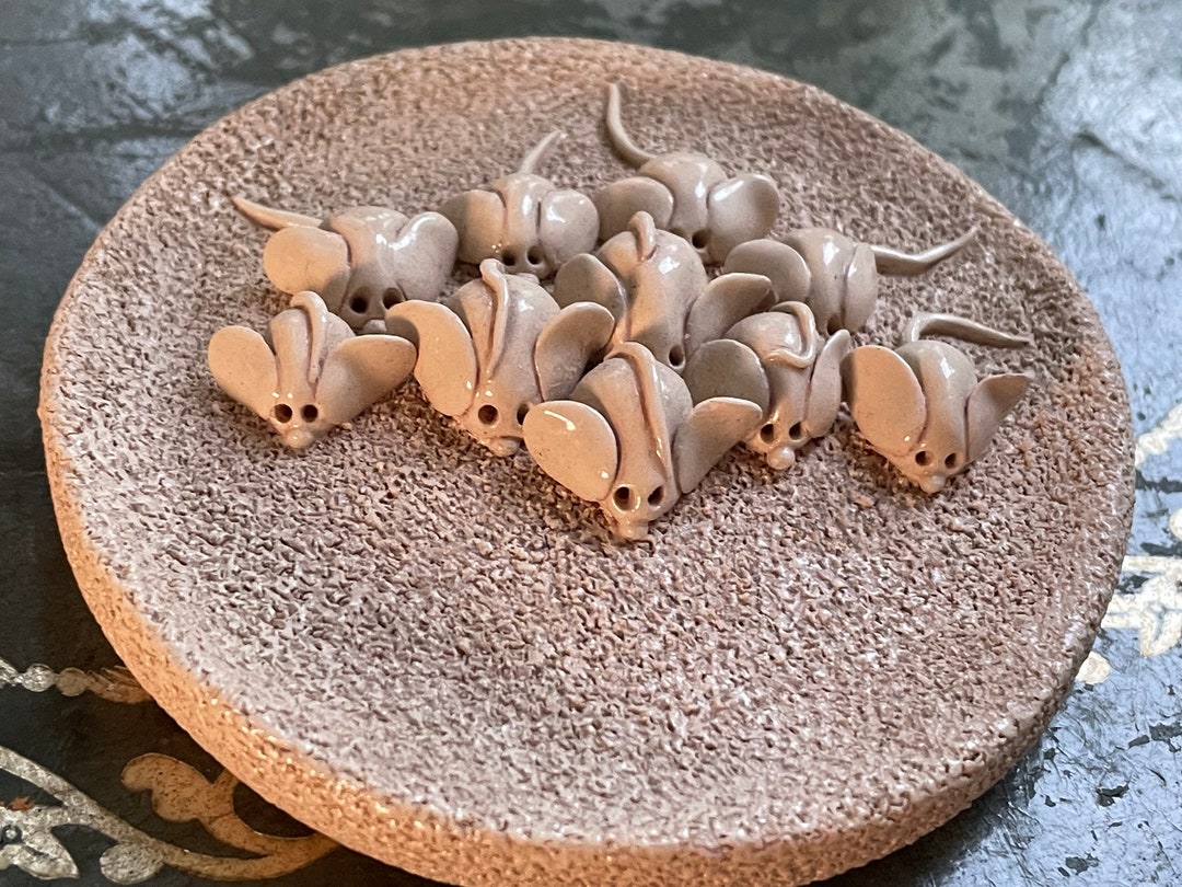 Very Small Mice - Dish Approx. 8 Cm Diameter. Beautiful Ceramic ...