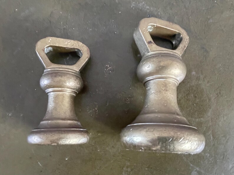 Set/4 - 7lb, 4lb, 2lb and 1lb Brass Bell Weights From England. Large ...