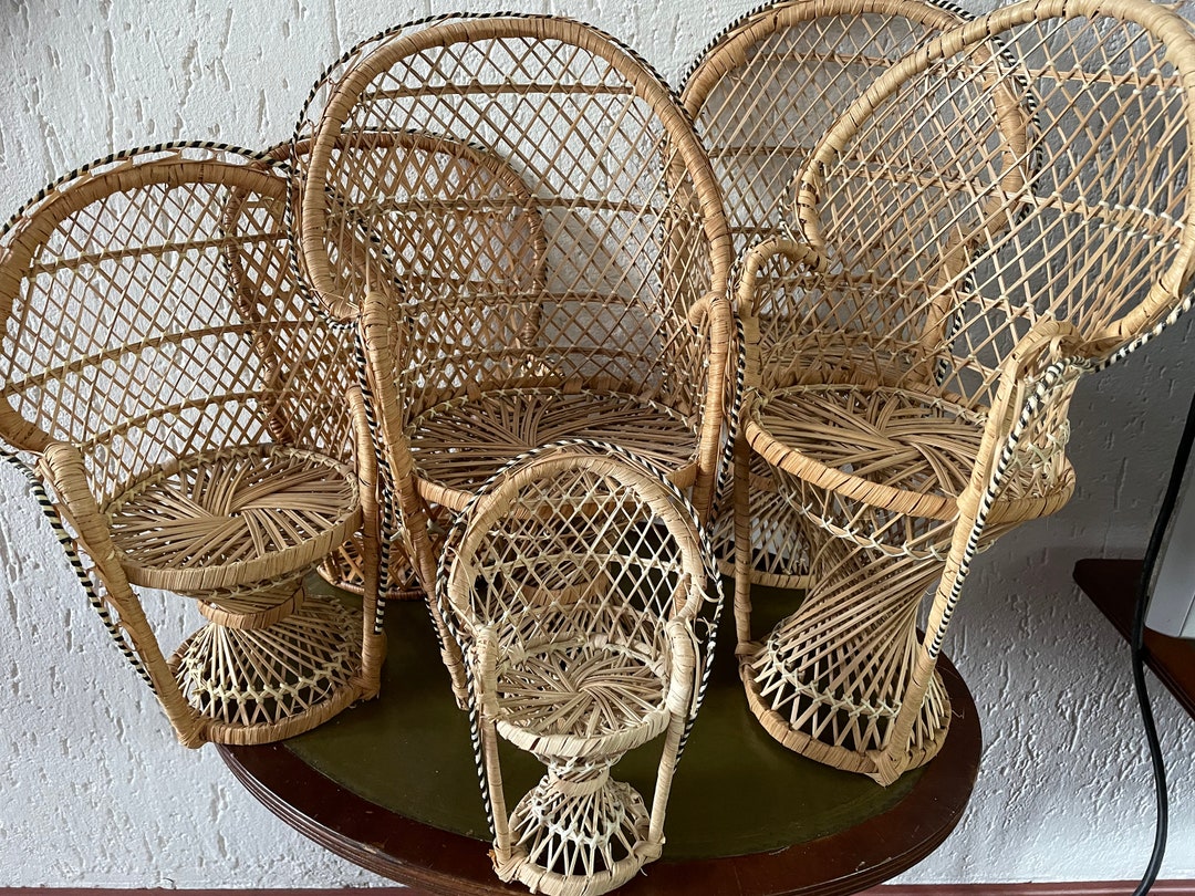 30-42 Cm Doll Chairs Made of Wicker. 30-42 Cm High 12-16 - Etsy