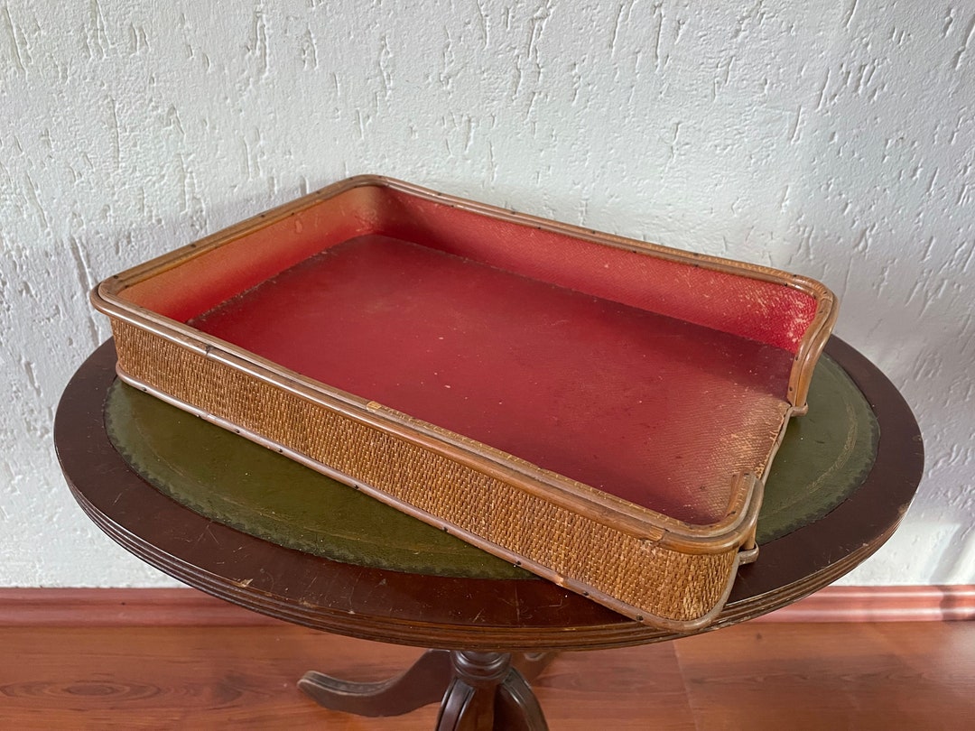 Wicker Letter Tray Paper Tray for the Office Desk Vintage 1950s With ...