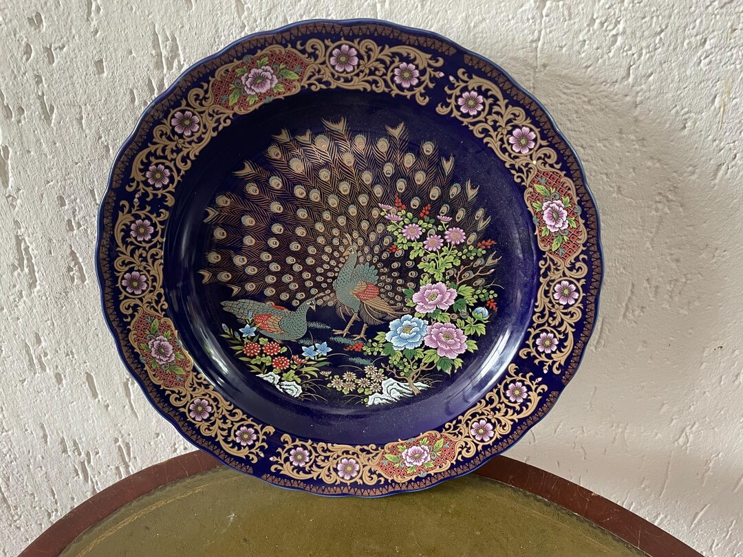 Vintage Taous Plate Morocco Peacock Plate in Perfect Condition ...
