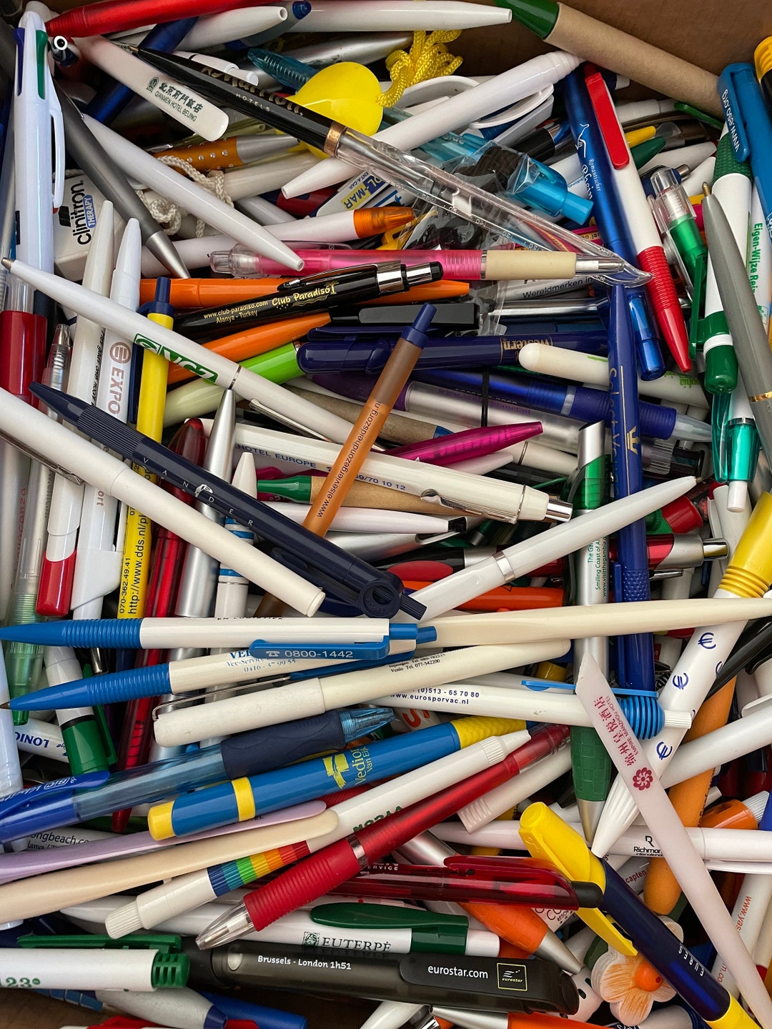 1000 Ballpoint Pens With Advertising Texts - Vintage Collection From ...