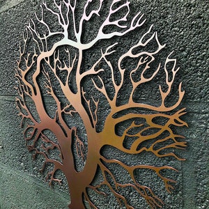 Metal Wall Tree Sculpture Tree of Life - Etsy