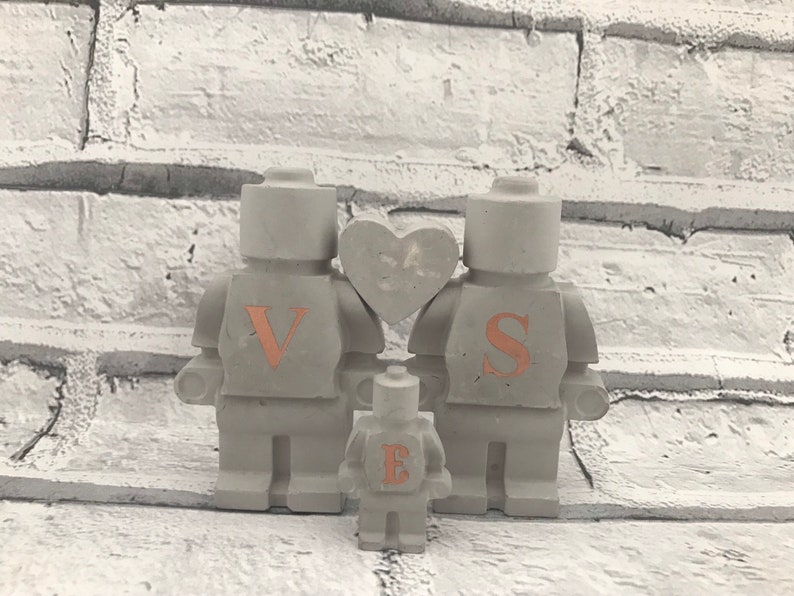 Mini Figures & Lovehearts Personalised With Initials | Etsy