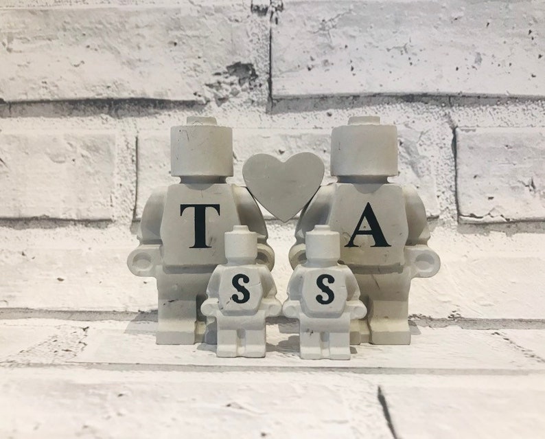 Mini Figures & Lovehearts Personalised With Initials | Etsy