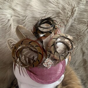 Feather Fascinator Headband Races Wedding Outfit Country Special ...