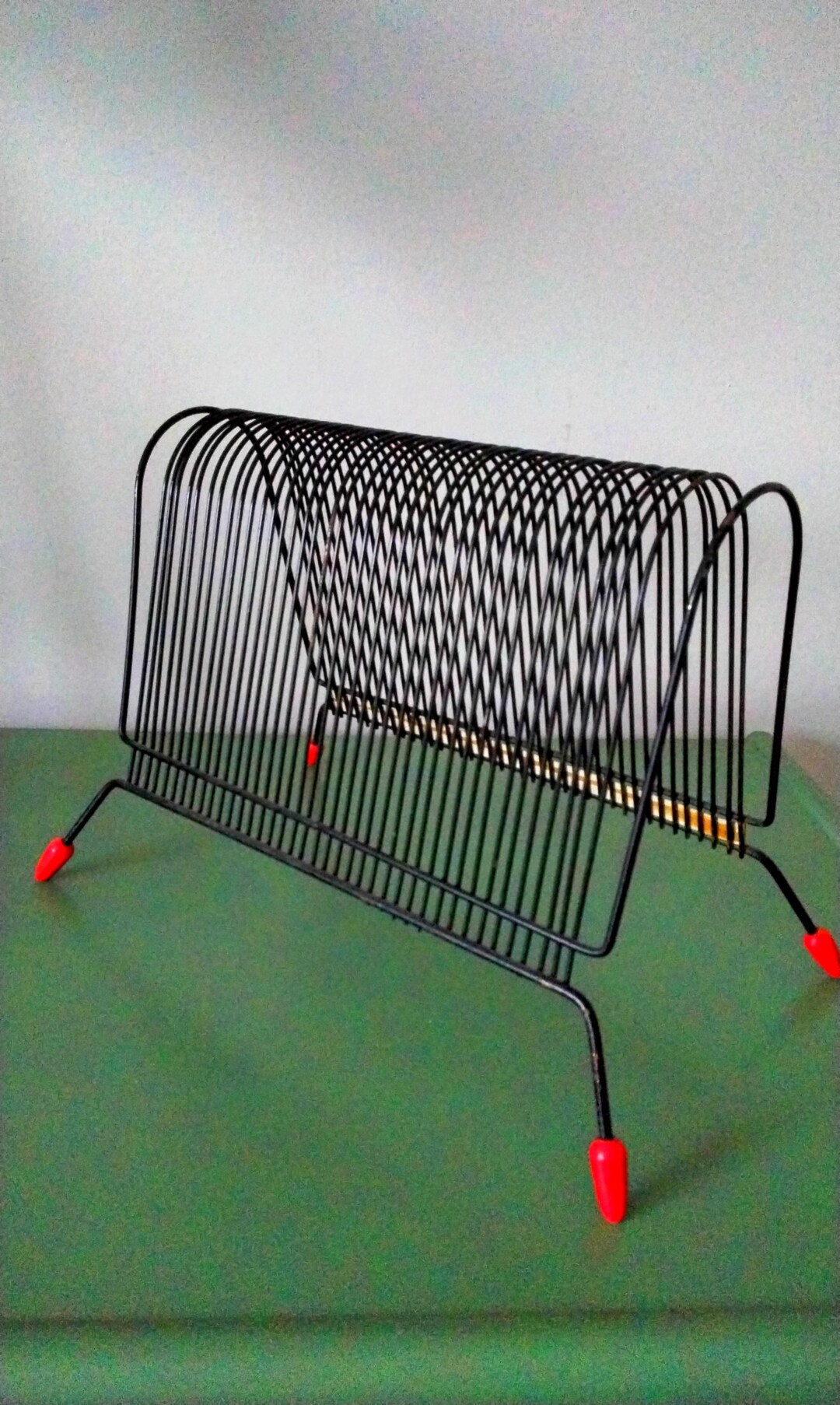 Vintage 60s Wire Record Rack - Etsy