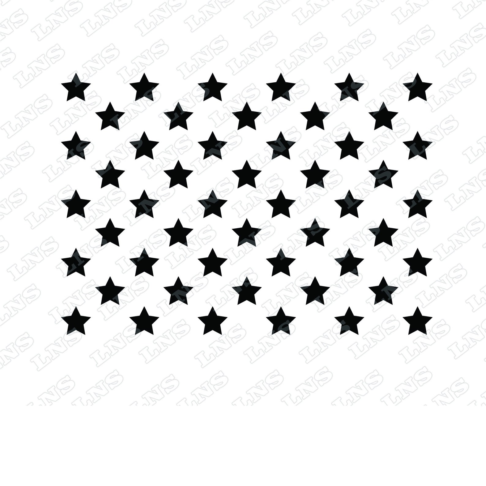 50 Stars American Flag svg 50 black stars Union 50 stars svg | Etsy