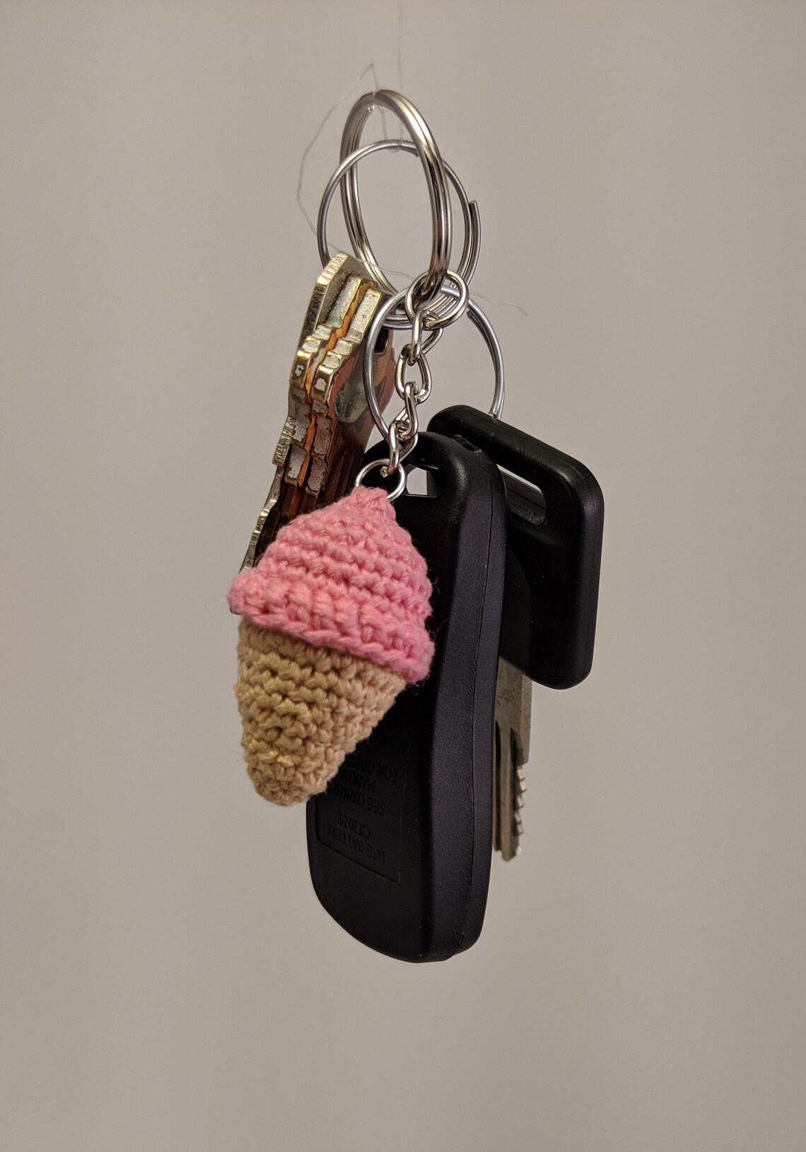 Ice Cream Cone Key Chain - Etsy