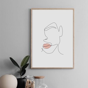 Line Woman Face Vector SVG Female Minimalist Digital - Etsy