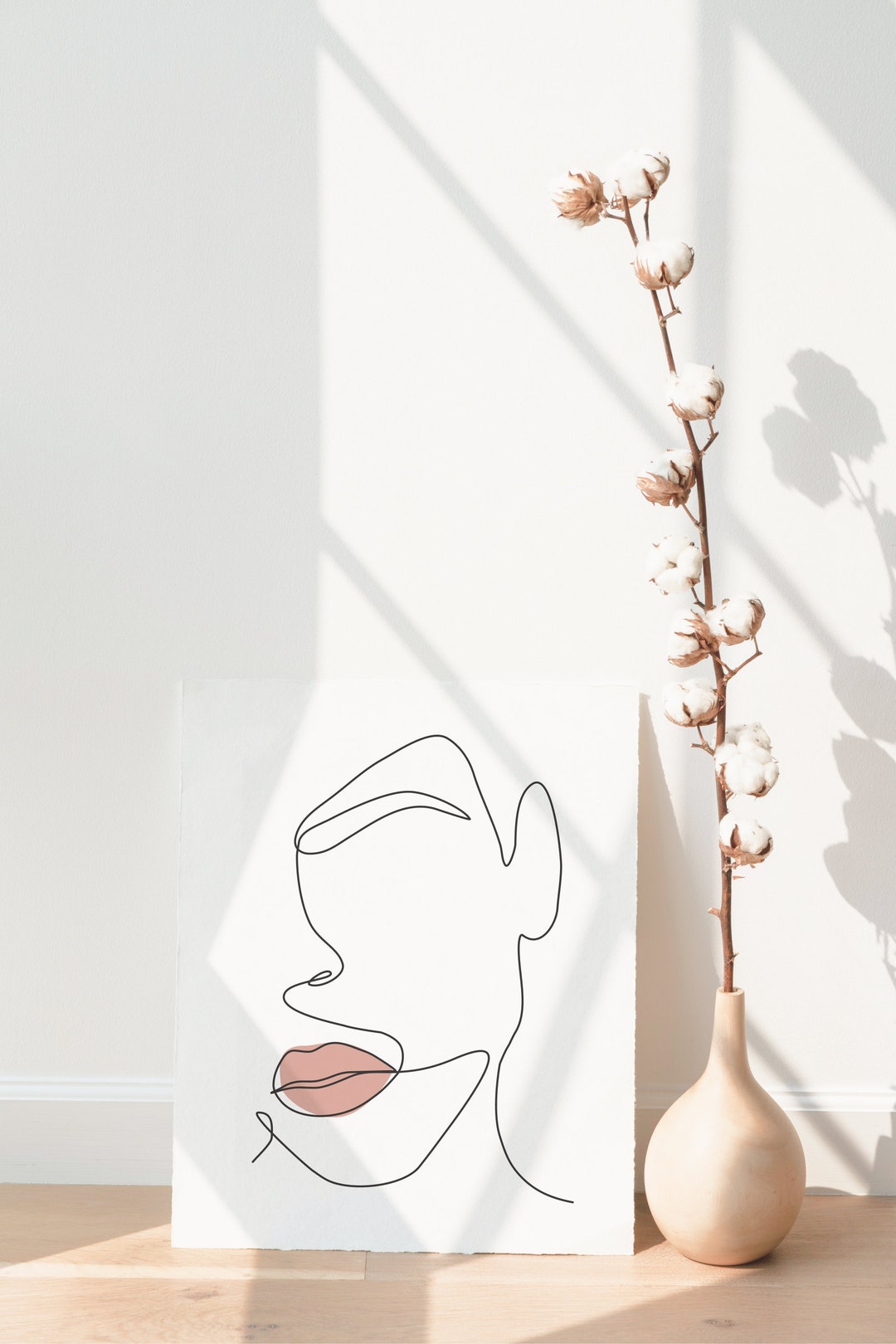 Line Woman Face Vector SVG Female Minimalist Digital - Etsy