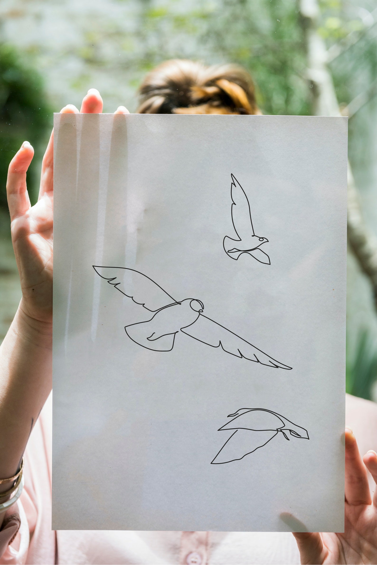 Birds Print Birds Line Drawing Sketch Art Line Art Print - Etsy