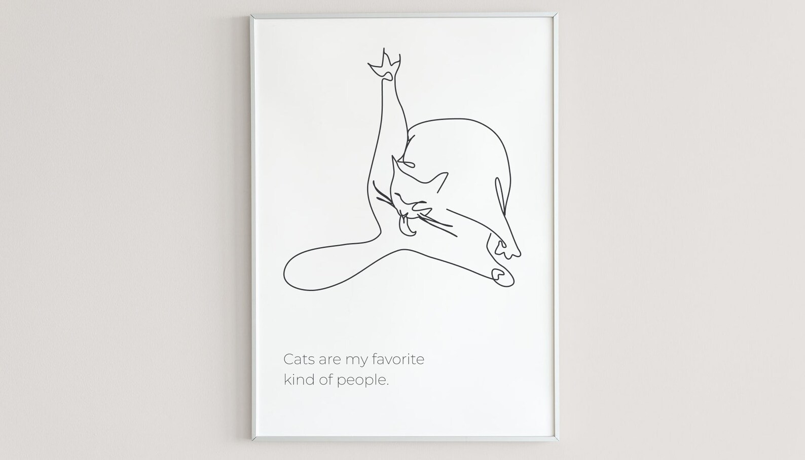 Cat Minimalist Art Line Art Poster Cat Line Drawing Vector - Etsy