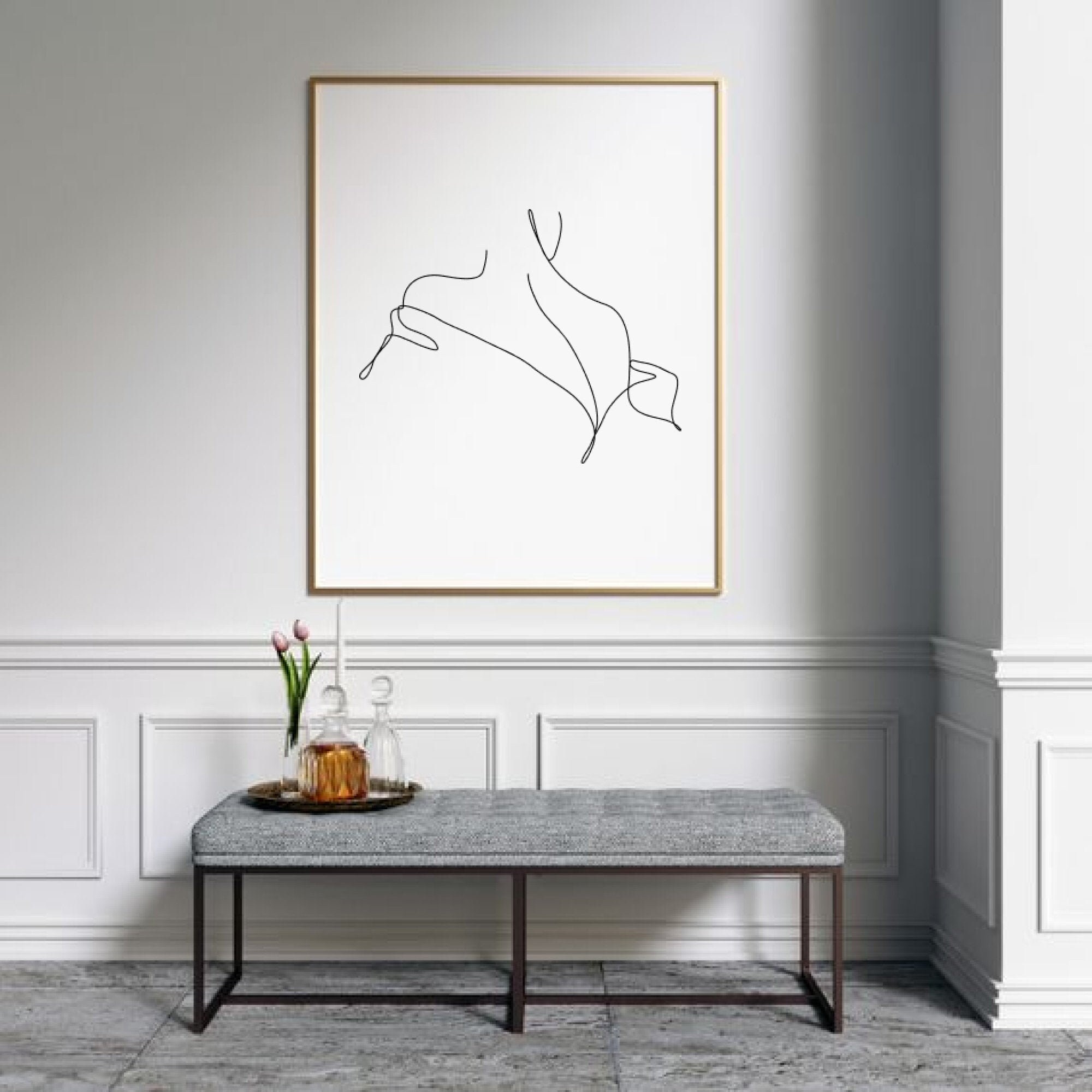 Female back line art Vector SVG Woman body art digital | Etsy