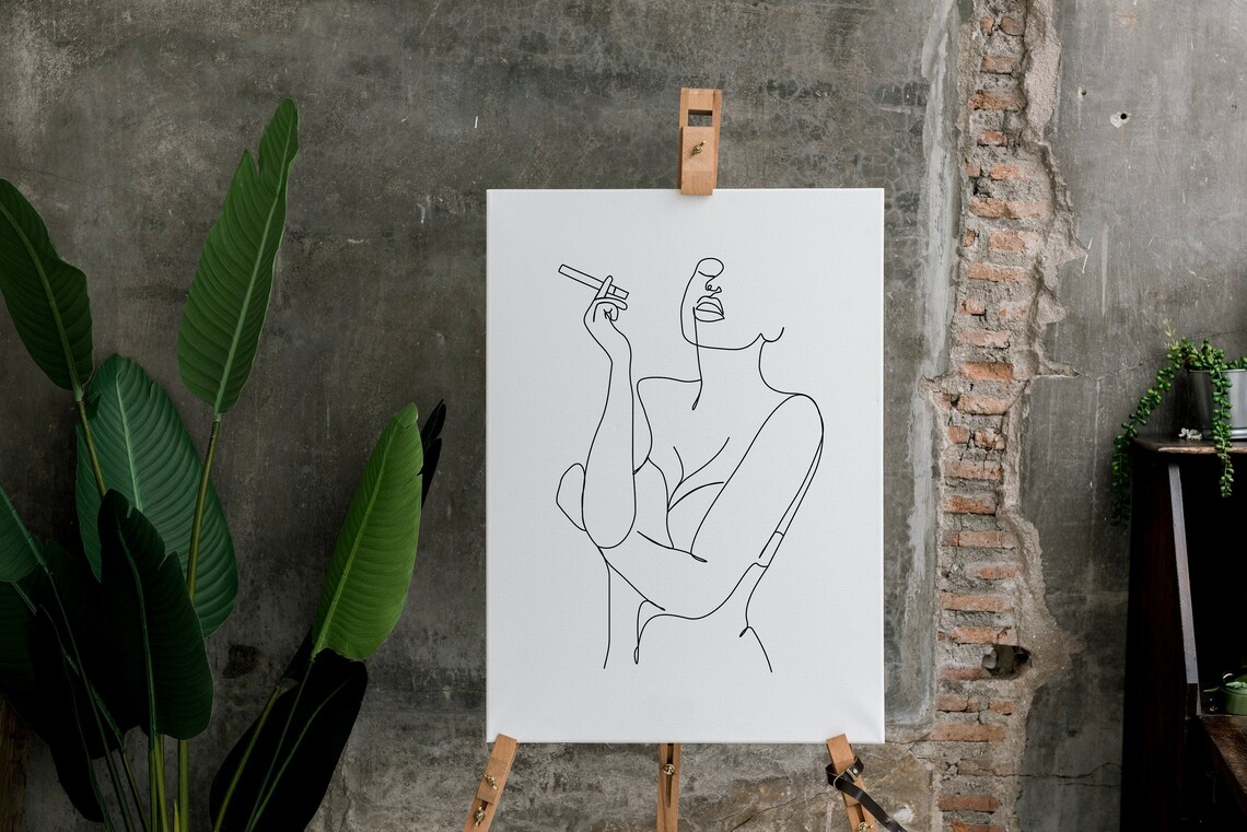 Female Art Print Abstract Art Printable Wall Art Woman - Etsy