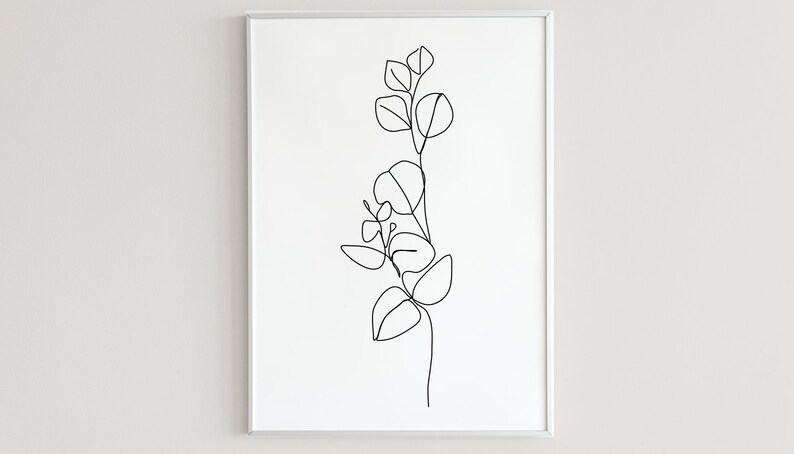 Abstract Botanic Wall Decor Minimalist Printable Art One - Etsy