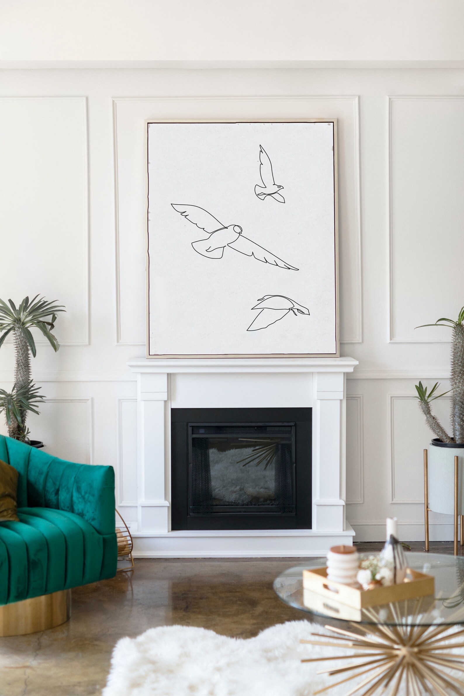 Birds Print Birds Line Drawing Sketch Art Line Art Print - Etsy