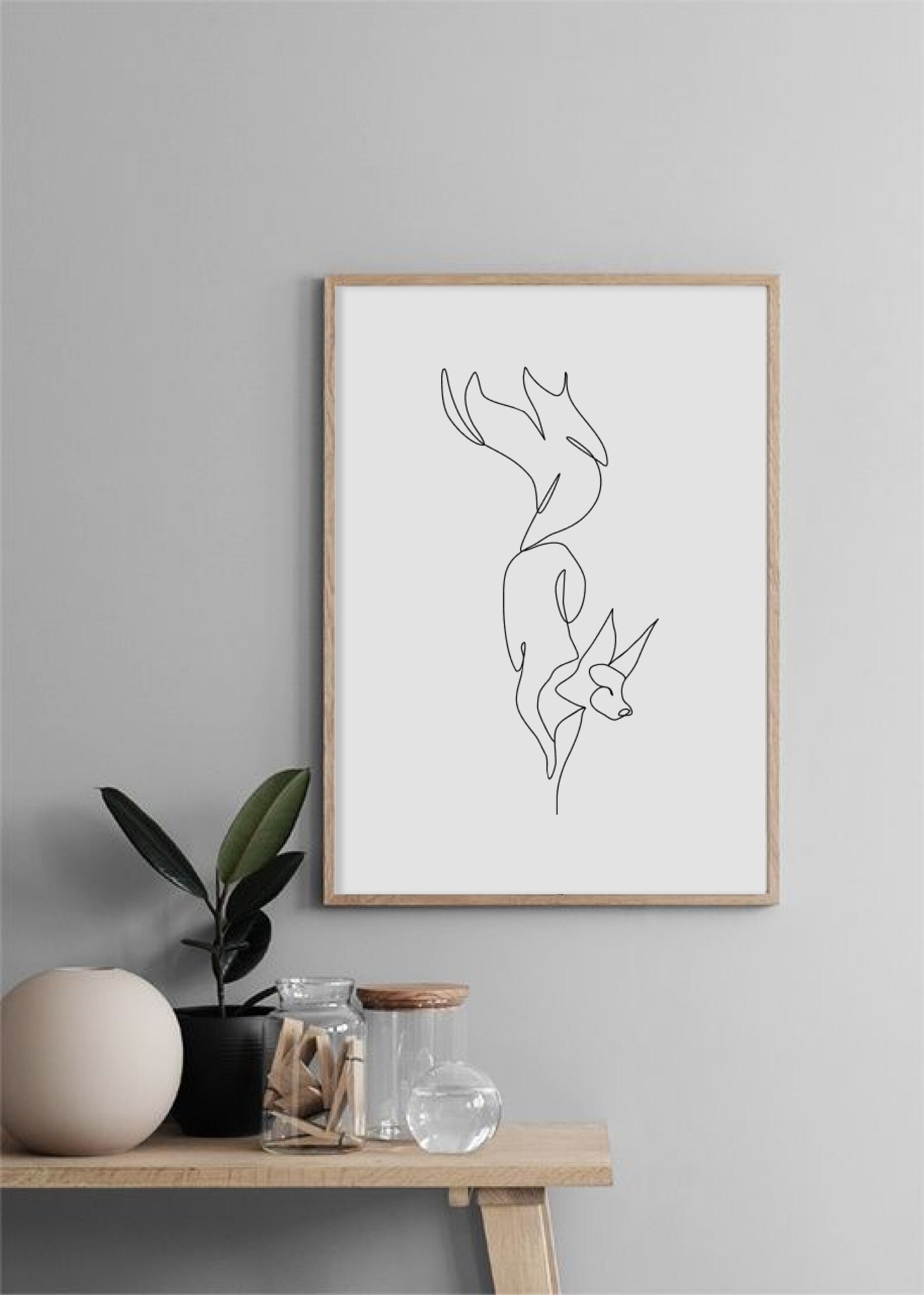 Fox One Line Art Svg Fox Fox Line Art Fox Print Abstract - Etsy