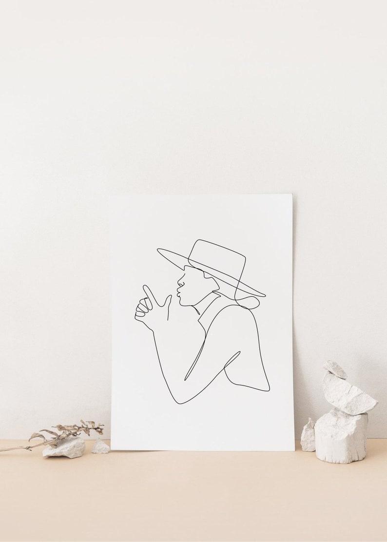 Female Drawing Digital Wall Art Printable Wall Art - Etsy