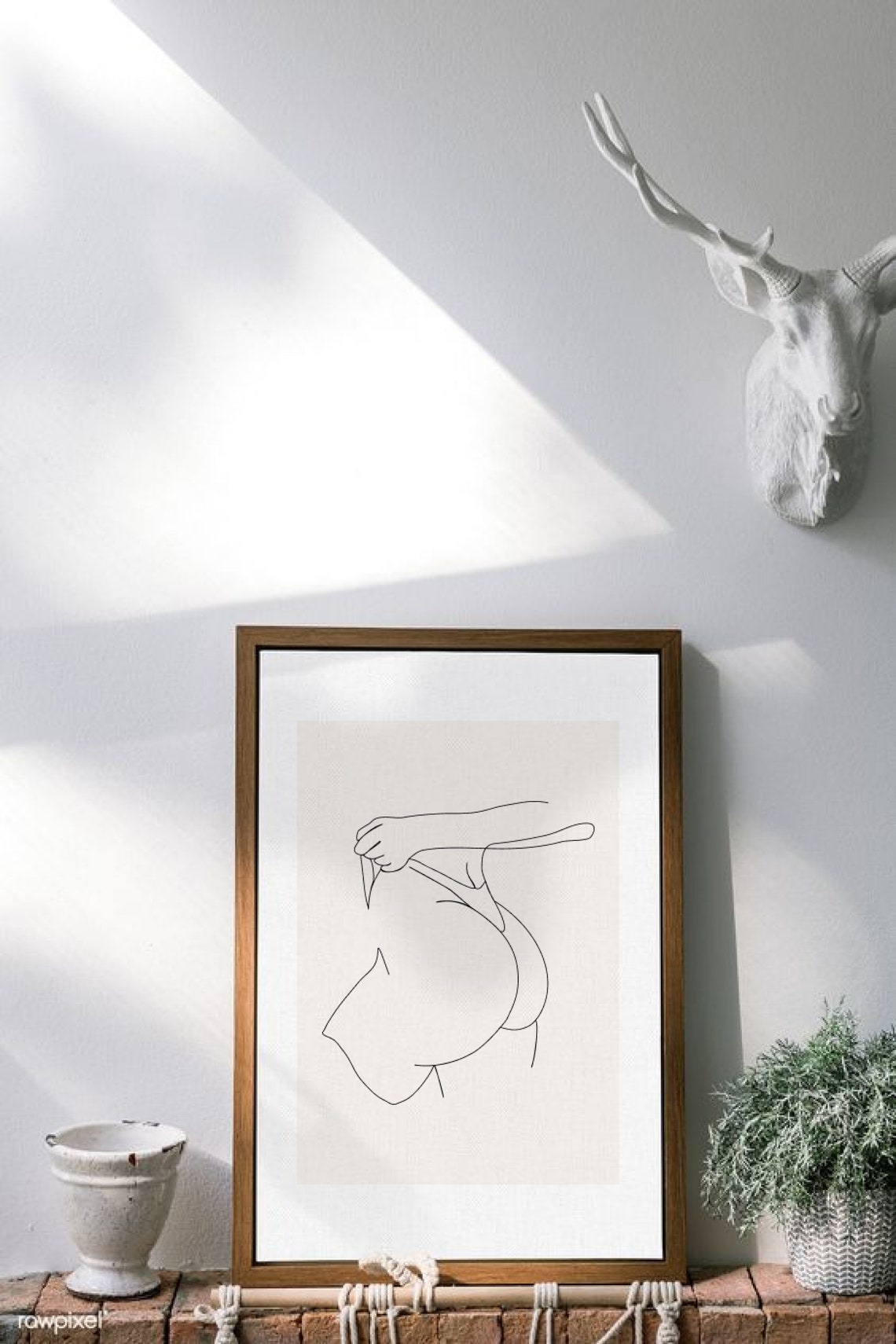 Erotic Line Art Ass Print Naked Woman Butt One Line Art - Etsy