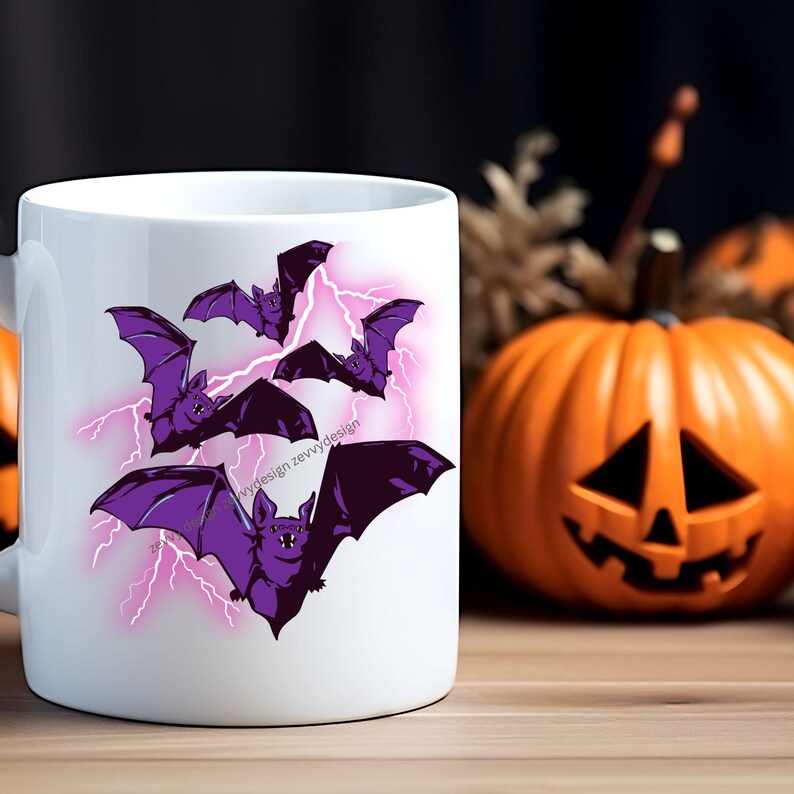 Halloween Clipart, Bats, Purple, Halloween Wall Art, PNG, Transparent ...