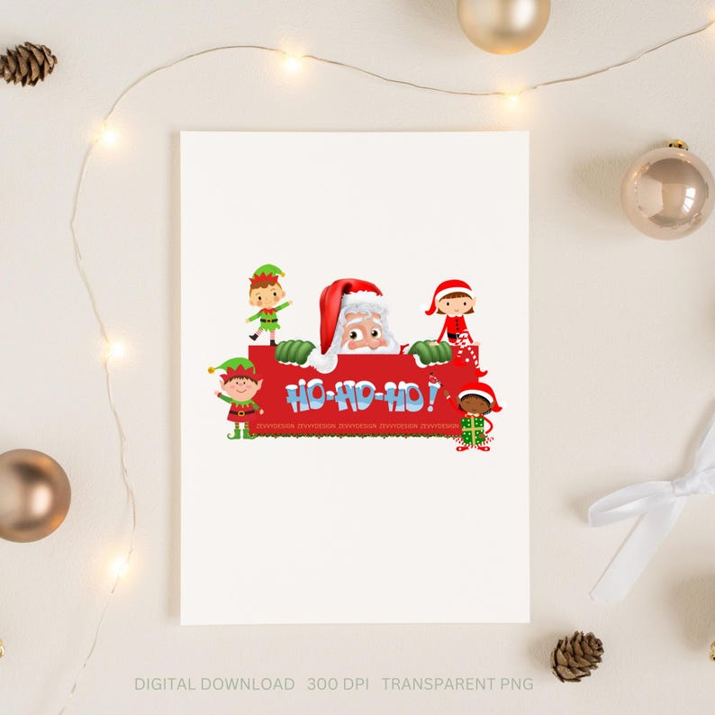 Elves Christmas Clipart, PNG, Sublimation, Digital Download ...