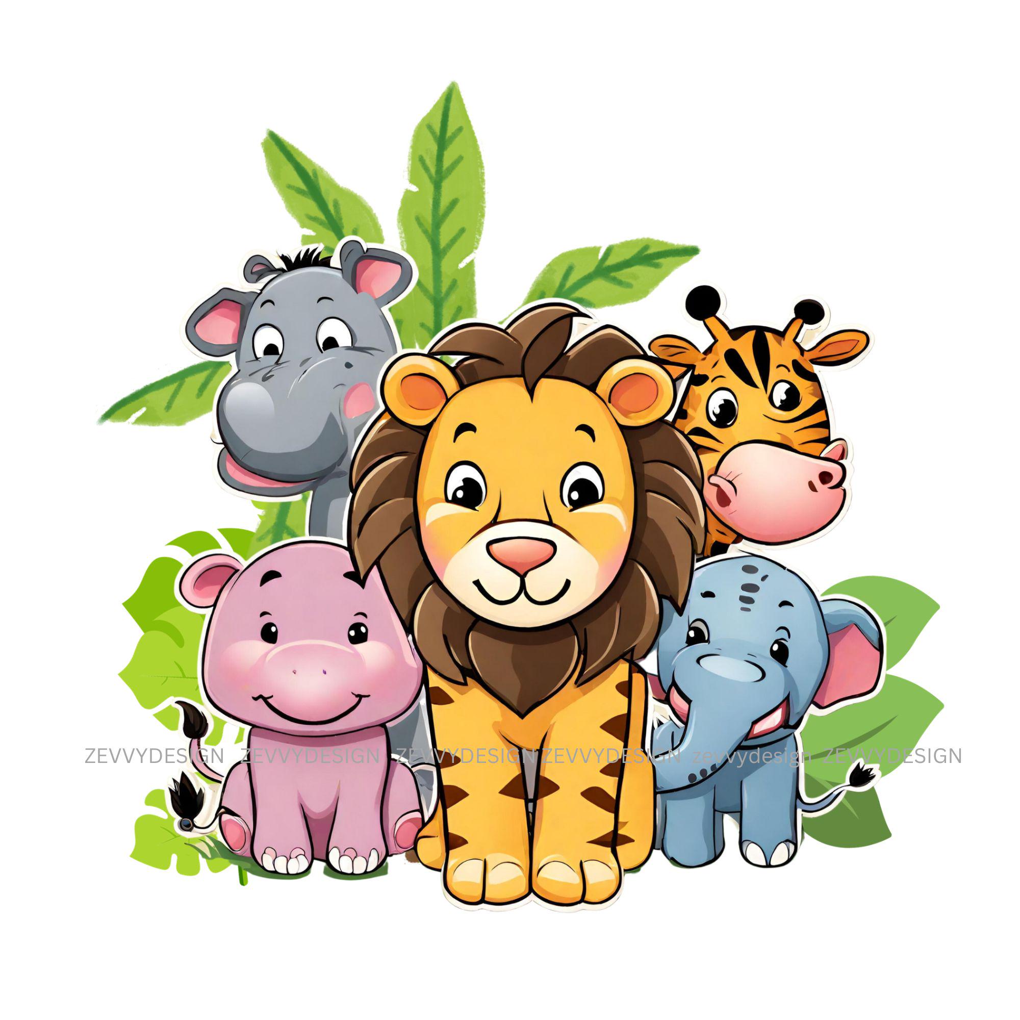 Big Five Clipart, PNG, Sublimation, Free Commercial Use, Digital ...